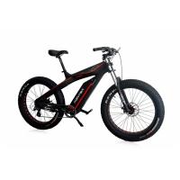 China Custom Carbon Fibre Fat Tyre Mountain E-Bike 48V 750W Motor 26x4.0 Inch Long Range 60km for sale
