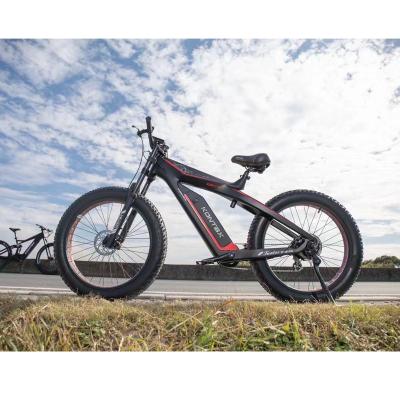China 48V 15Ah Lithium Ion Electric Mountain Bike 26 Inch 4.0 Wide Tires 8 Speed Gears for sale