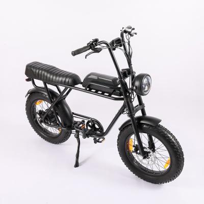 China 48V 1000W Vintage Electric Motor Bike Customized 20 Inch Fat Tyre E Bike Beach Cruiser for sale