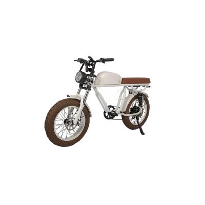 China DOMANCA Vintage Moto Style Electric Bike 1000W Motor 48V 17.5Ah Battery 7 Speed Fat Tire Ebike for sale