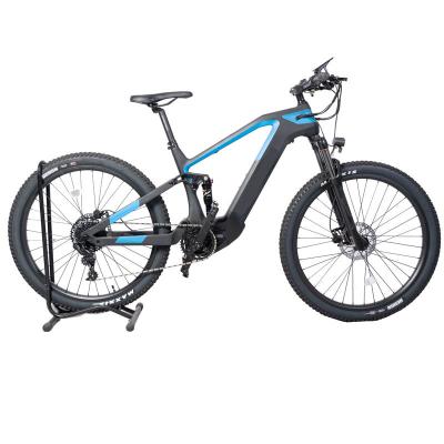China Carbon Fiber Electric Mountain Bike 29 Inch 11 Speed 48V 500W Mid Drive Motor Fat Tire for sale