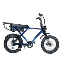 China 48V 20Ah Fat Tyre Electric Bike Custom Blue Beach Cruiser with Bafang Motor for sale