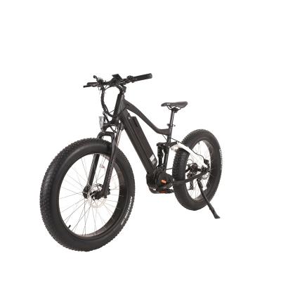 China 26x4 Fat Tire Electric Bicycle Full Suspension Mountain Bike 48V 1000W OEM Hybrid Bike for sale