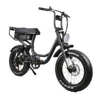 China Step Through 20 Inch Fat Tire Electric Bike 48V 17.5Ah Beach Cruiser Chopper 1000W Motor for sale