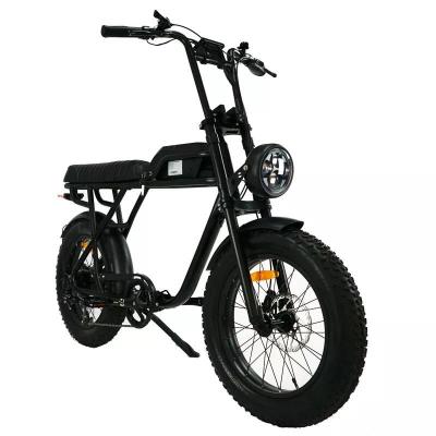China Customizable 48V 1000W Vintage Electric Motorbike 20 Inch Wheels Beach Cruiser for sale