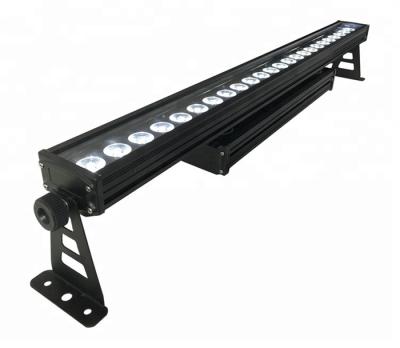 China Building LED Effect Light Led Wall Washer Light Bar 24pcs 18w 15w RGBWA+UV 6-In-1 for sale