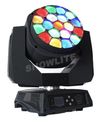 China Concert 19x15w RGBW Led Wash Zoom Moving Head Professional DJ Event Stage Light Big Eyes Light for sale
