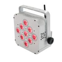 China 9*15w RGBWA+UV 5in1/6in1 Wireless Dj Lights , Led Flat Par Light WIFI App Control Model for sale