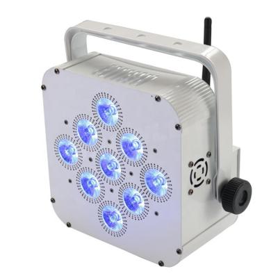 China APP Wireless Wifi Control Adj Battery Powered Uplights , 9*15w  Rgbw Led Par Can for sale