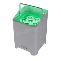 China WIFI Remote Control Stage Lights , 6x18w RGBWAUV 6in1 Battery Powered Par Lights for sale