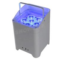 China WIFI Remote Control Stage Lights , 6x18w RGBWAUV 6in1 Battery Powered Par Lights for sale