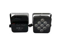 China LED Flat Par 9*18W RGBWA+UV 6in1 stage uplights dj equipment powered wireless LED stage light for sale