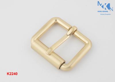 China Hand Polished Roller Metal Belt Buckle Light Gold Color Plating Component For Bag for sale