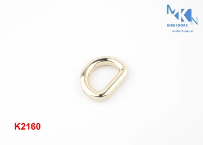 China Metal Small D Rings Polished Hanging Plating , Zinc Alloy D Rings For Purse Making for sale