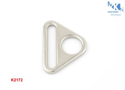 China Triangle Bag Metal Buckle Nickle Color Polished Rolling Plating For Decoraction for sale