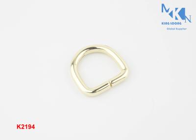 China Brass Color D Ring Buckle 19mm Inner Size Purse Metal Hardware OEM Or ODM Accepted for sale