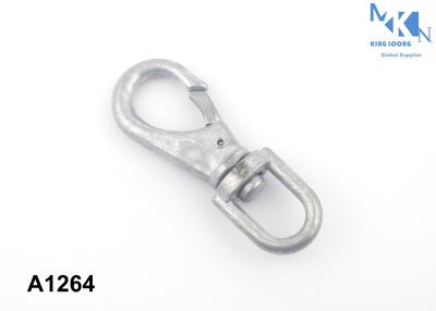 China Die Casting Bag Snap Hook Matt Silver Plating Color Customized Size for sale