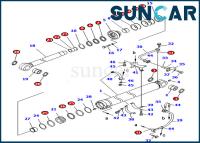 China Service Kit 707-99-68650 7079968650 Bucket Cylinder Oil Seal Kits For PC750-6 PC750SE-6 Komatsu for sale