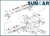 China Komatsu 707-99-69690 7079969690 Bucket Cylinder Seal Kit For Models PC750-7 PC800-8 Overseas Version for sale
