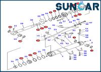 China 707-99-68660 Arm Repair Seal Kit Hydraulic Cylinder For PC750SE-7 PC800-7 Komatsu Overseas Version for sale