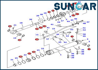 China 707-99-68660 Arm Repair Seal Kit Hydraulic Cylinder For PC750SE-7 PC800-7 Komatsu Overseas Version for sale