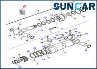 China PC75R-2 PC95R-2 Komatsu 707-99-25700 7079925700 Excavator Boom Service Kit Cylinder Seal Kits for sale
