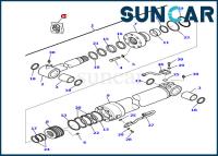 China Komatsu 707-99-27390 7079927390 Bucket Replacement Seal Kit PC75R-2 PW75R-2 Cylinder Repair Kits for sale