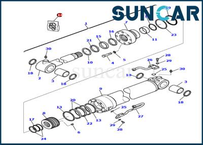 China Komatsu 707-99-27390 7079927390 Bucket Replacement Seal Kit PC75R-2 PW75R-2 Cylinder Repair Kits for sale