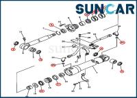 China Komatsu PC75UU-1 707-98-27500 7079827500 Arm Sealing Kit Hydraulic Cylinder Repair Seal Kit for sale