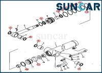 China Arm Seal Repair Kit 707-98-36600 7079836600 Cylinder Sealing Kit Fits Komatsu Excavator PC75UU-2 PC75UU-2E for sale