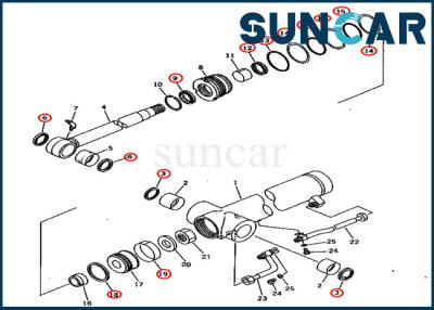 China Arm Seal Repair Kit 707-98-36600 7079836600 Cylinder Sealing Kit Fits Komatsu Excavator PC75UU-2 PC75UU-2E for sale