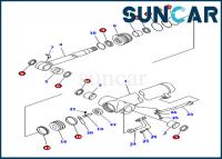 China 707-98-36630 7079836630 PC75UU-3 Arm Cylinder Oil Seal Kit Service Kits For Komatsu Equipment Inner Parts for sale