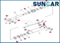 China Boom Swing Oil Seal Kit 707-98-41330 7079841330 Cylinder Repair Kit Fits PC78MR-6 PC88MR-6 Komatsu for sale