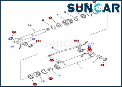China Boom Swing Oil Seal Kit 707-98-41330 7079841330 Cylinder Repair Kit Fits PC78MR-6 PC88MR-6 Komatsu for sale
