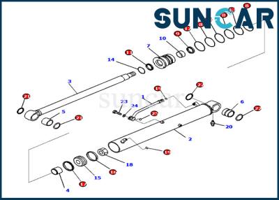 China 721-98-00670 Boom Hydraulic Cylinder Seal Kit 7219800670 PC78US-10 Komatsu Service Kits for sale