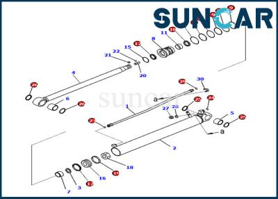 China 721-98-00680 7219800680 Arm Sealing Kit PC78US-10 Excavator Komatsu Cylinder Repair Seal Kit for sale