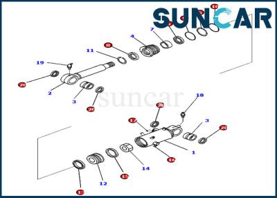 China Service Kits 721-98-00700 7219800700 Blade Cylinder Oil Seal Kit For PC78US-10 Komatsu Inner Parts for sale
