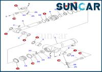 China Inner Parts 707-98-36710 7079836710 Arm Repair Seal Kit Hydraulic Cylinder Fits Komatsu PC78UU-6 for sale