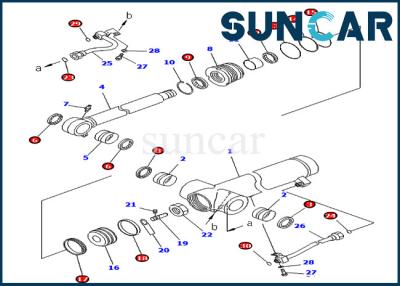 China 707-98-36720 Arm Sealing Kit 7079836720 PC78UU-6 PC78UU-8 Komatsu Cylinder Seal Repair Kits for sale