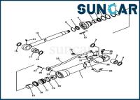 China Komatsu PC80-3 PC80LC-3 20X-63-02020 20X6302020 Excavator Hydraulic Arm Cylinder Seal Repair Kit for sale