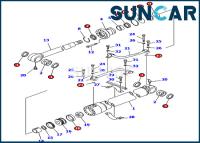 China 20X-63-02010 20X6302010 Boom Cylinder Service Kit For PC80-3 PC80LC-3 Komatsu Heavy Equipment for sale