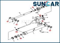 China Bucket Repair Seal Kit 20X-63-02030 20X6302030 PC80-3 PC80LC-3 Models Komatsu Cylinder Sealing Kit for sale