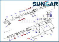 China Komatsu 707-99-76240 7079976240 Arm Cylinder Service Seal Kit For PC800-8 PC800-8R PC800LC-8 Excavator for sale