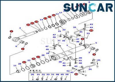 China 707-99-69540 7079969540 Bucket Seal Kit Hydraulic Cylinder Fits For Komatsu PC800-8 PC850-8 PC800LC-8 for sale