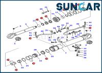 China PC800-8E0 PC850-8E0 Komatsu 707-99-76360 7079976360 Boom Cylinder Service Kit Excavator Seal Kit for sale