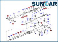 China 707-99-68470 7079968470 Arm Excavator Seal Kit Hydraulic Cylinder Fits Komatsu PC800LC-8 PC850-8 for sale