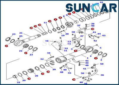 China PC800-8E0 PC800SE-8E0 Komatsu 707-99-78410 7079978410 Excavator Cylinder Service Kit Parts for sale