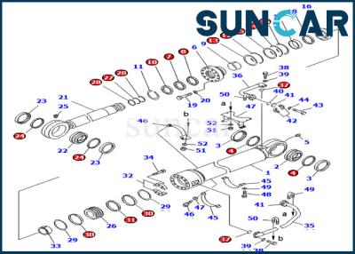 China PC800SE-8 PC800-8K 707-99-78780 7079978780 Bucket Seal Repair Kit Komatsu Hydraulic Cylinder for sale