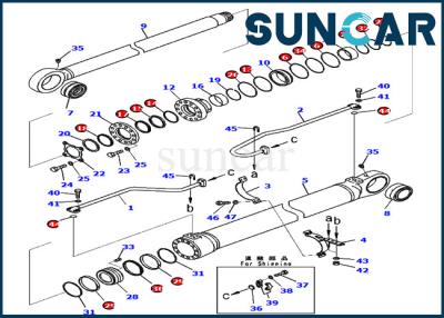 China 721-98-00920 7219800920 Boom Cylinder Seal Kit for Komatsu Excavator PC800SE-8E0 for sale