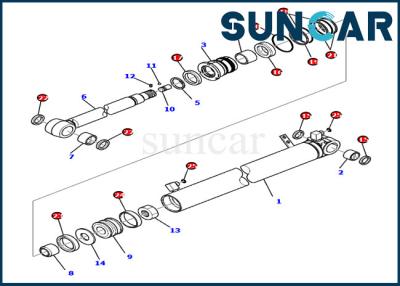 China Arm Service Kit Parts 707-98-28910 7079828910 Cylinder Seal Kit For PC80MR-3 PC80MR-5 Komatsu for sale